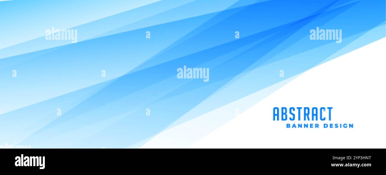 abstract blue banner with transparent lines effect Stock Vector Image ...