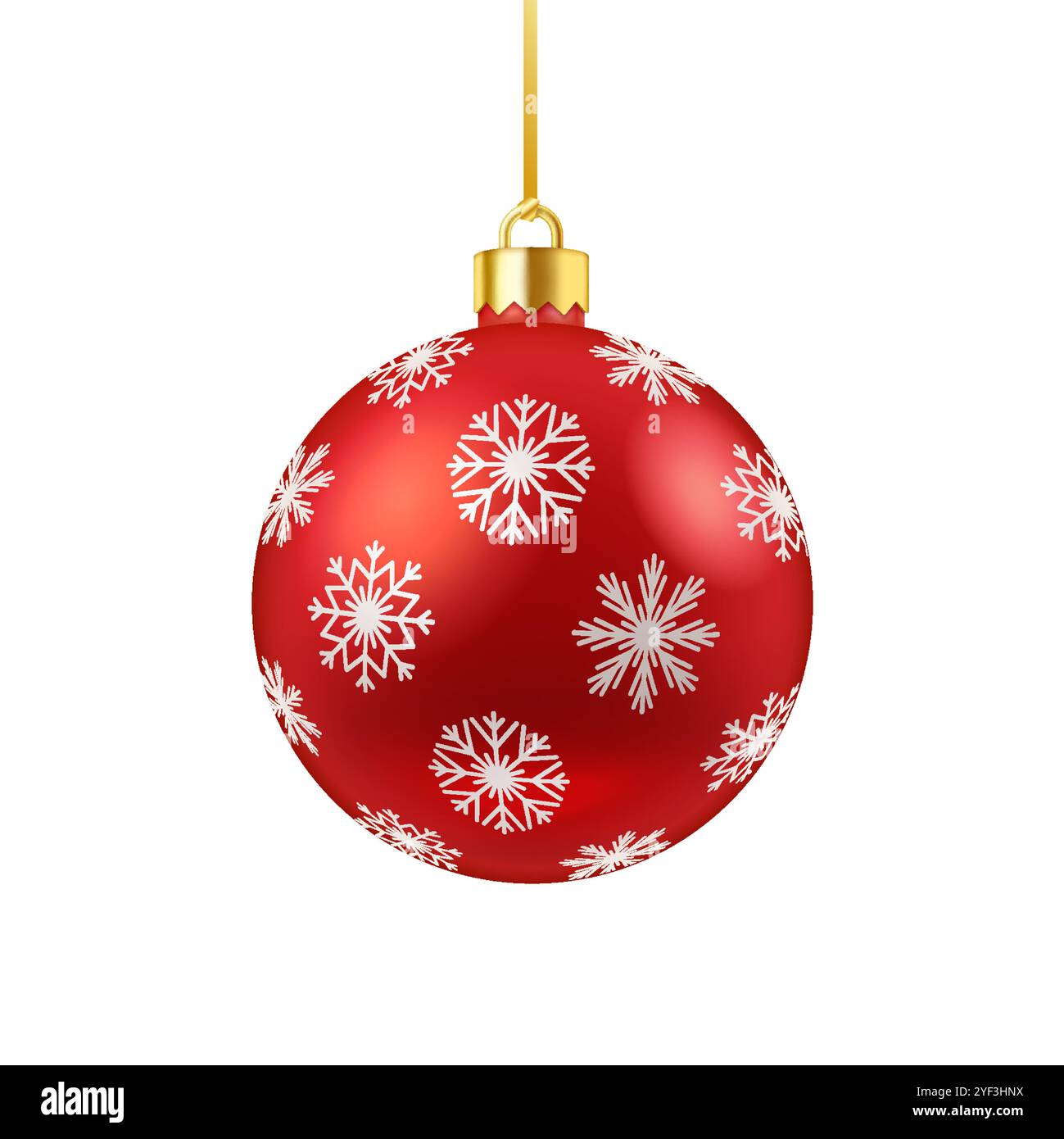 Christmas tree ball with pattern realistic vector illustration Stock ...