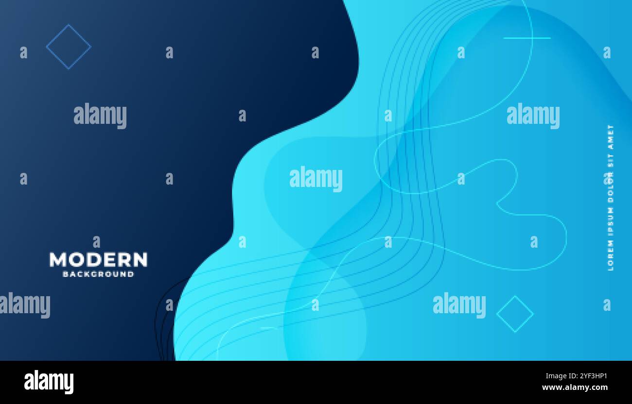modern blue fluid gradient background with curvy shapes Stock Vector ...
