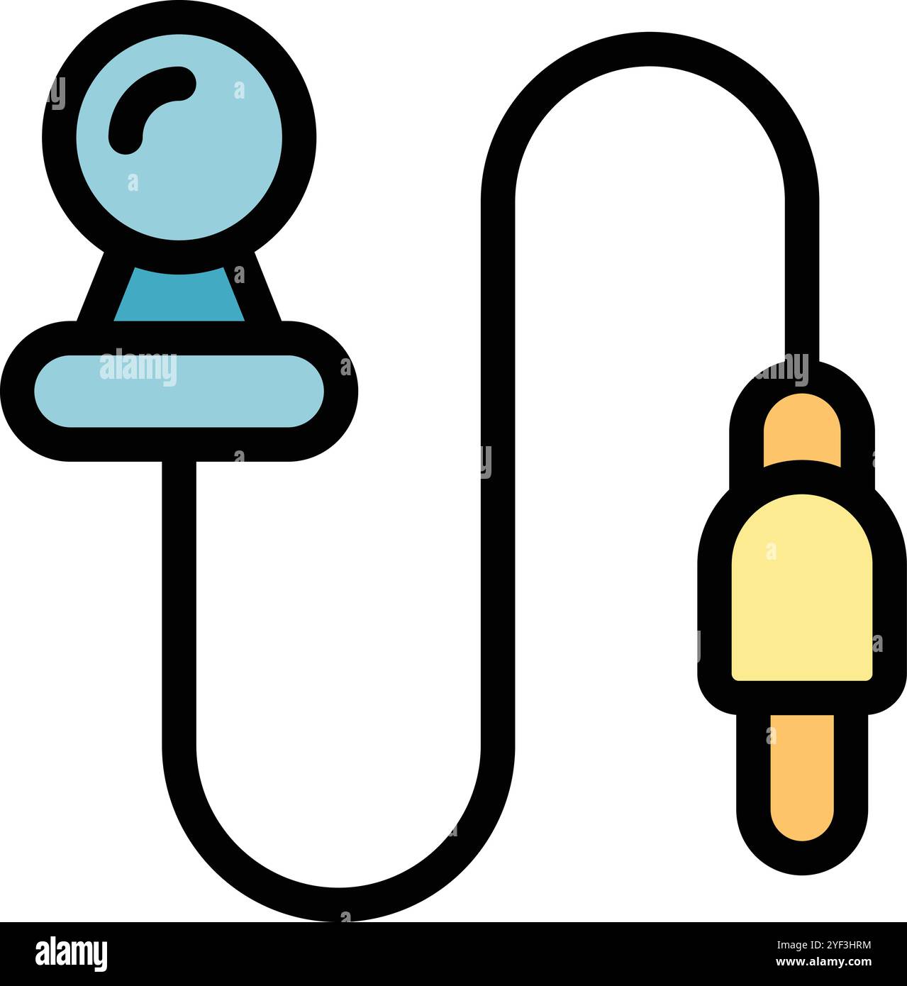 Endoscope camera with wire, medical equipment for endoscopy procedure ...