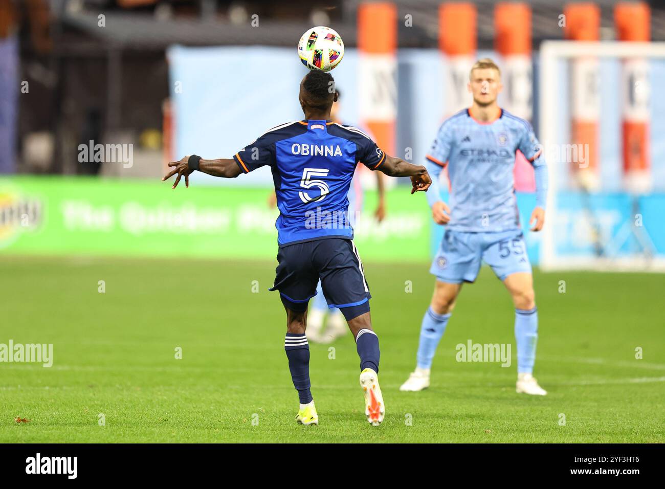 FC Cincinnati midfielder Obinna Nwobodo #5 during action in Game 2 of ...