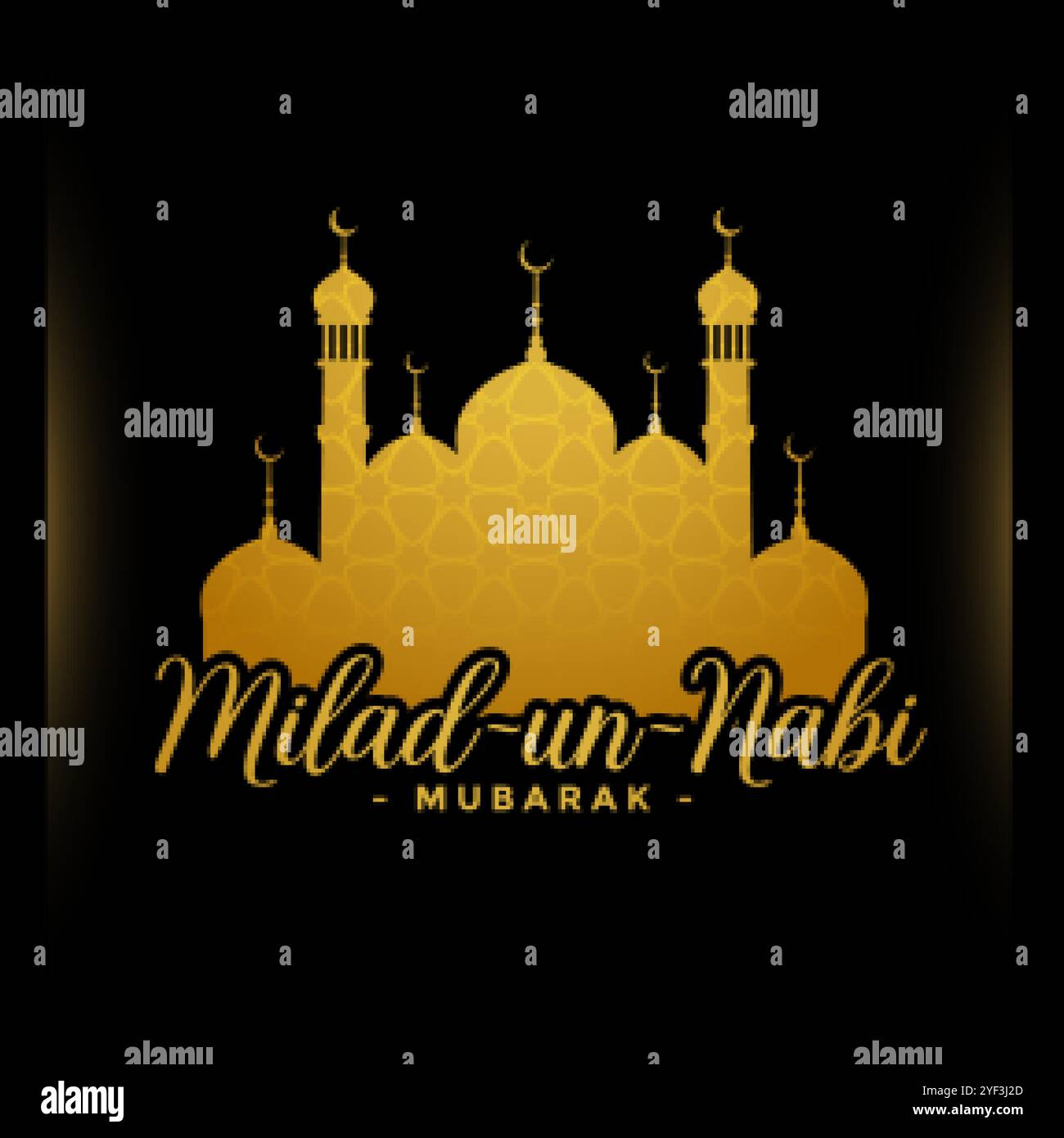 milad un nabi festival golden greeting card design Stock Vector Image ...