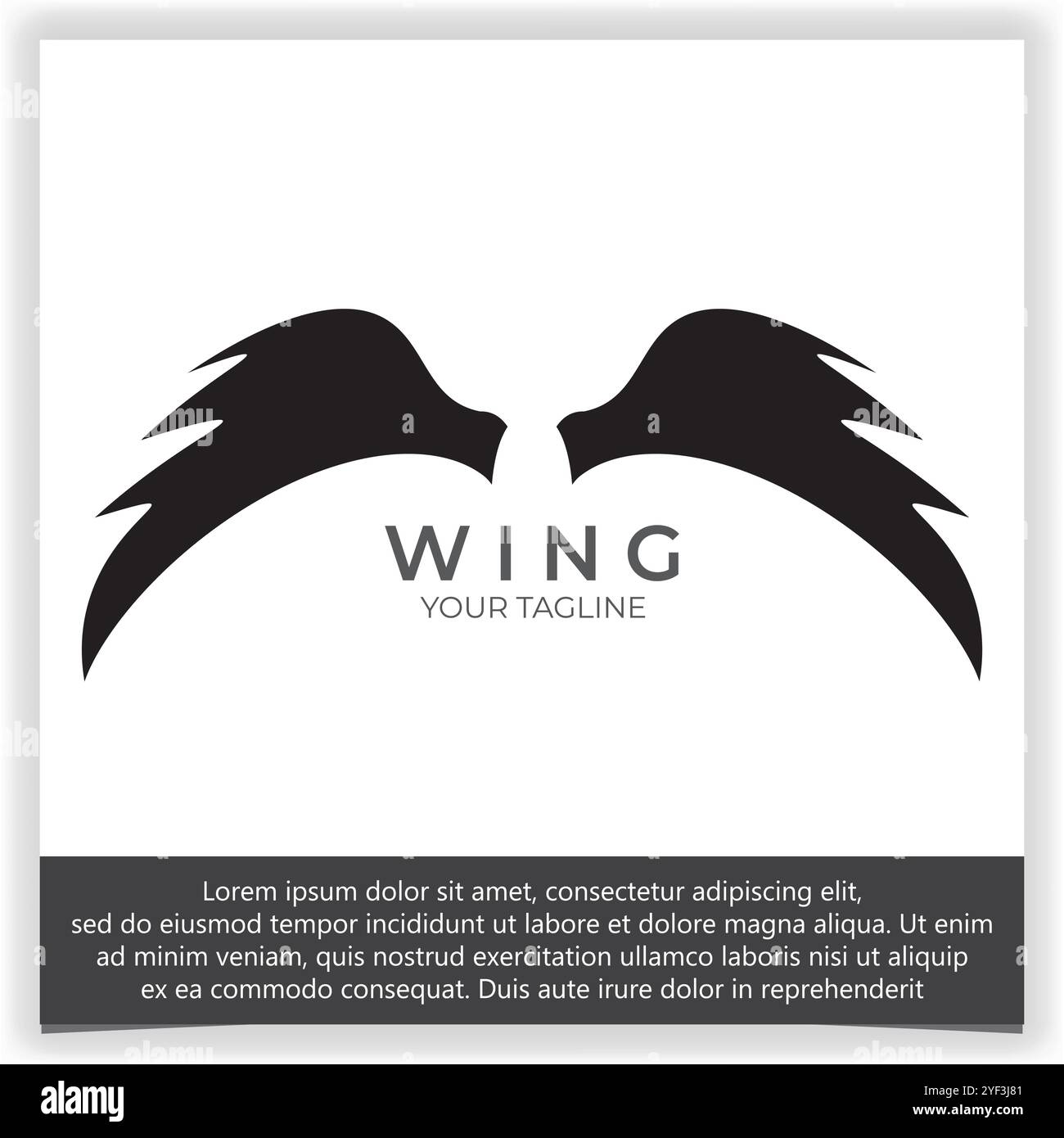 Black wing logo hi-res stock photography and images - Alamy