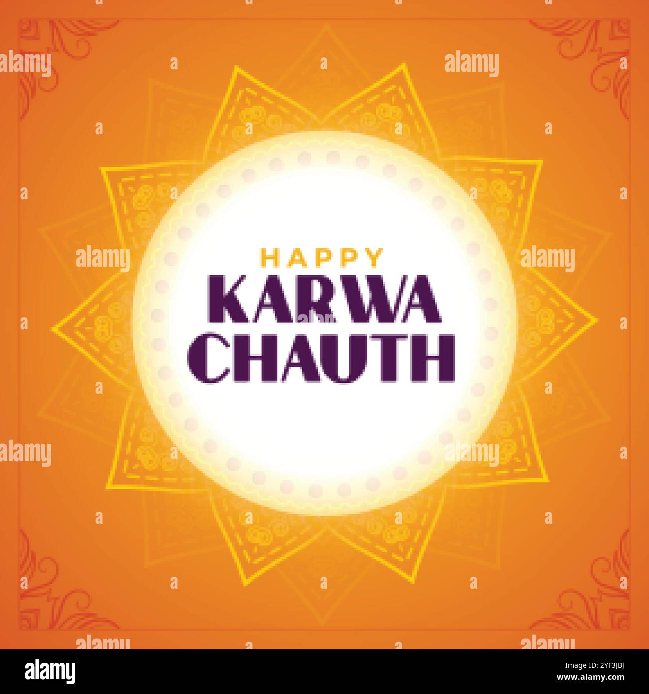 Happy karwa chauth abstract card of traditional indian festival vector ...