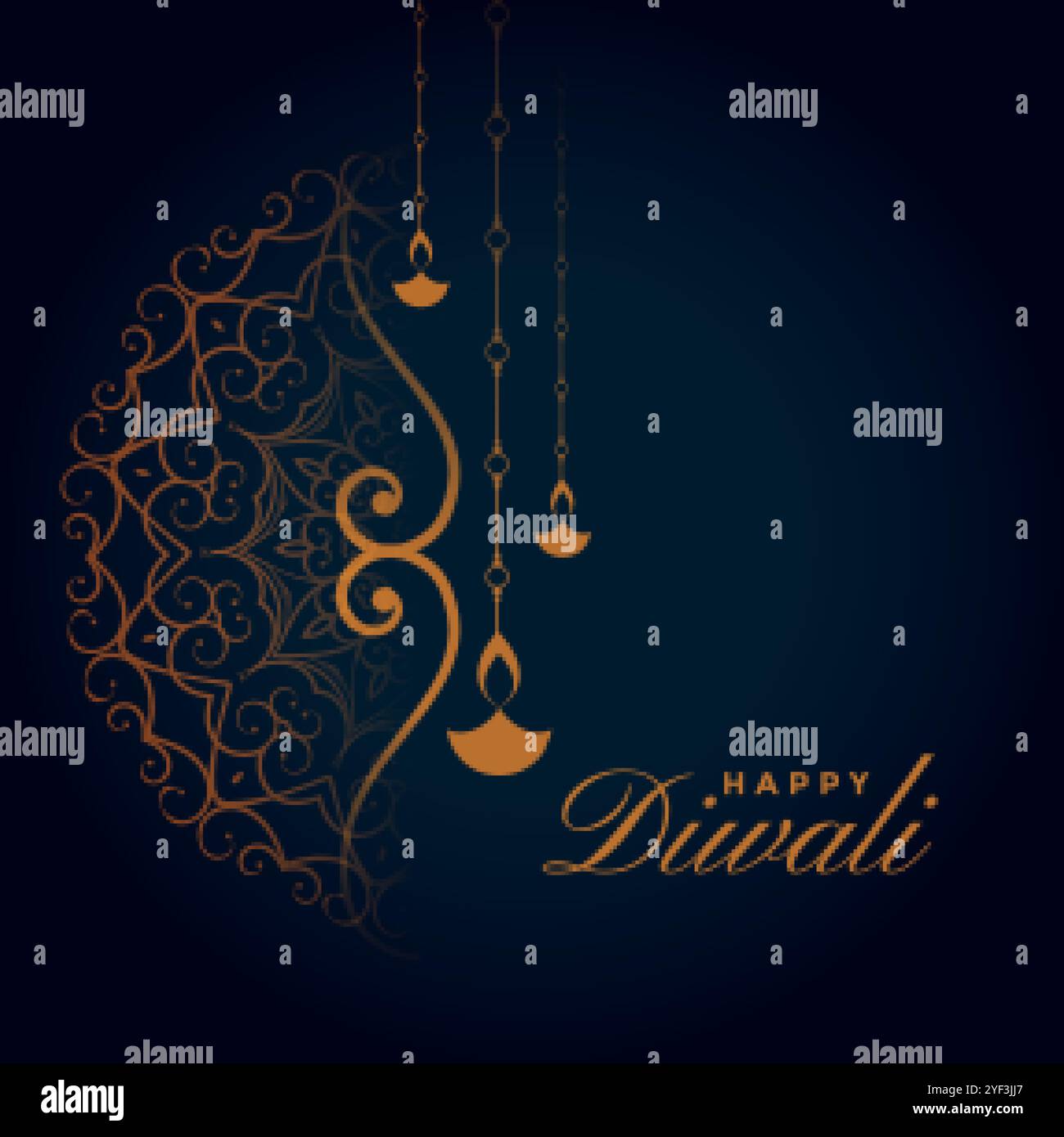 indian decorative diwali festival traditional card design Stock Vector ...
