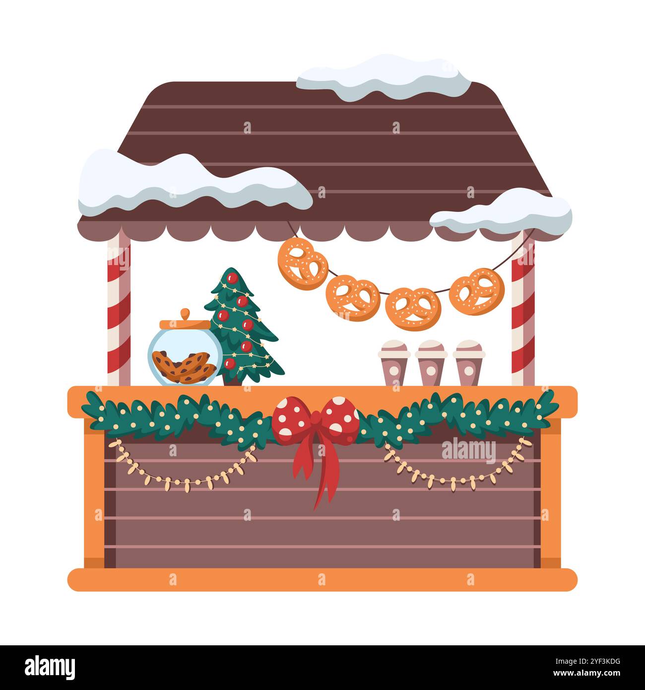 Market stall with coffee and pastry flat color vector object Stock Vector Image & Art - Alamy