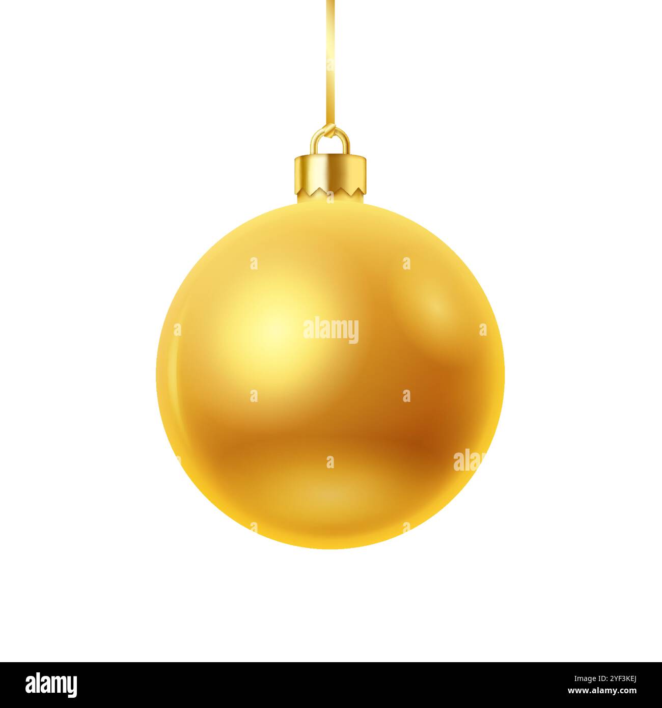 Blank shiny yellow bauble realistic vector illustration Stock Vector ...