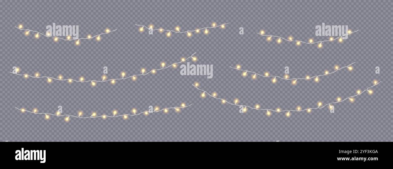 Fairy lights hanging Stock Vector Images - Alamy