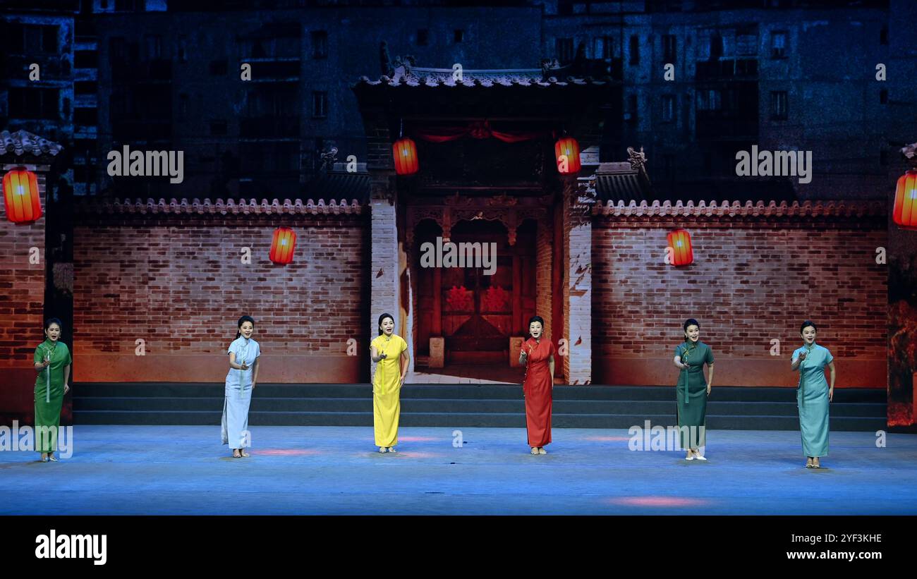 Xi'an, China's Shaanxi Province. 1st Nov, 2024. Artists perform during ...