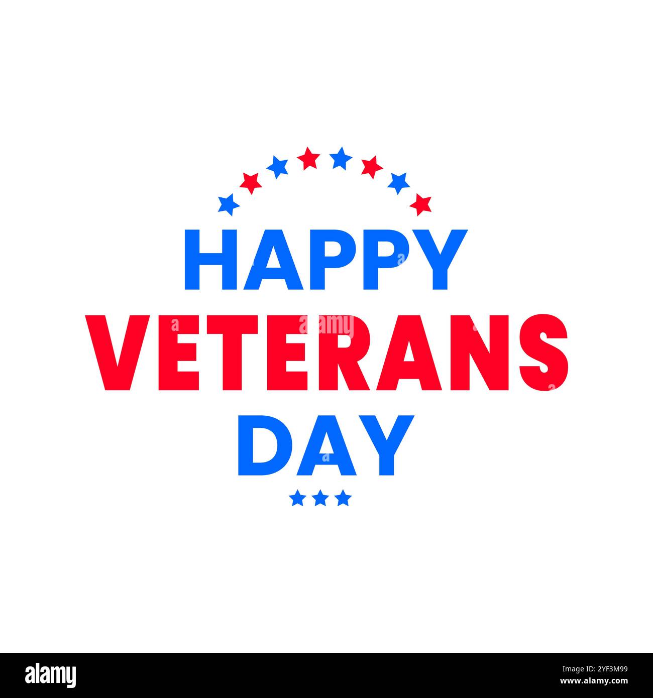 Happy Veterans Day Typography with Stars for Celebration USA Veteran ...