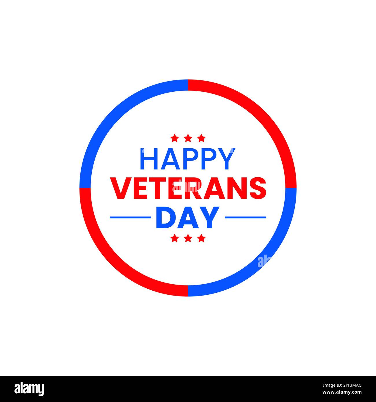 Happy Veterans Day Logo with Stars for Celebration United States ...
