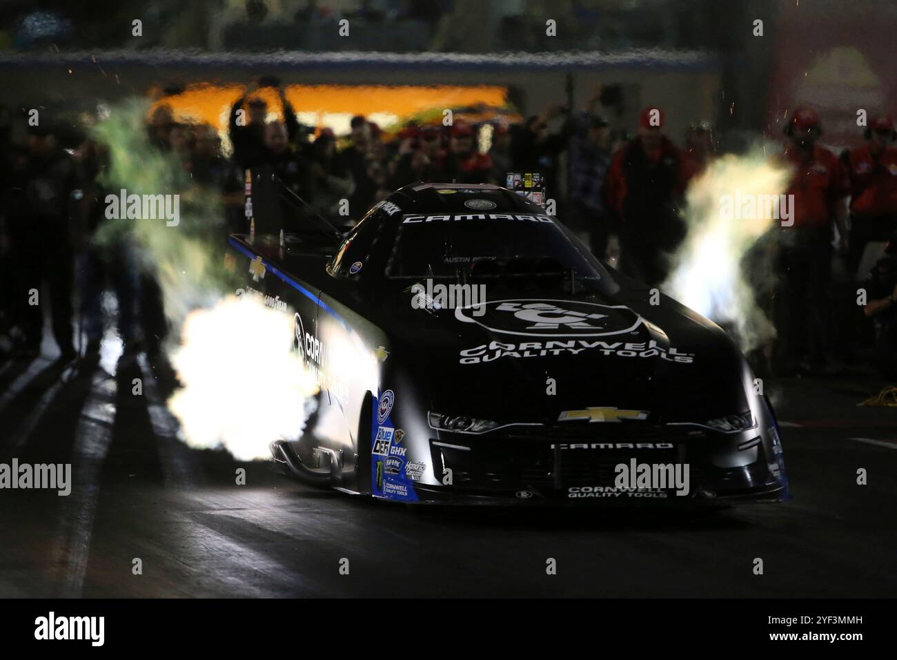 LAS VEGAS, NV - NOVEMBER 02: Austin Prock (374 FC) NHRA Funny Car takes ...