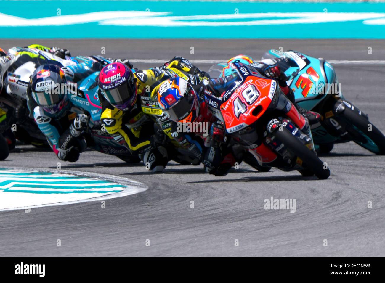 Spanish rider Ivan Ortola of MT Helmets steers his motorcycle as he ...