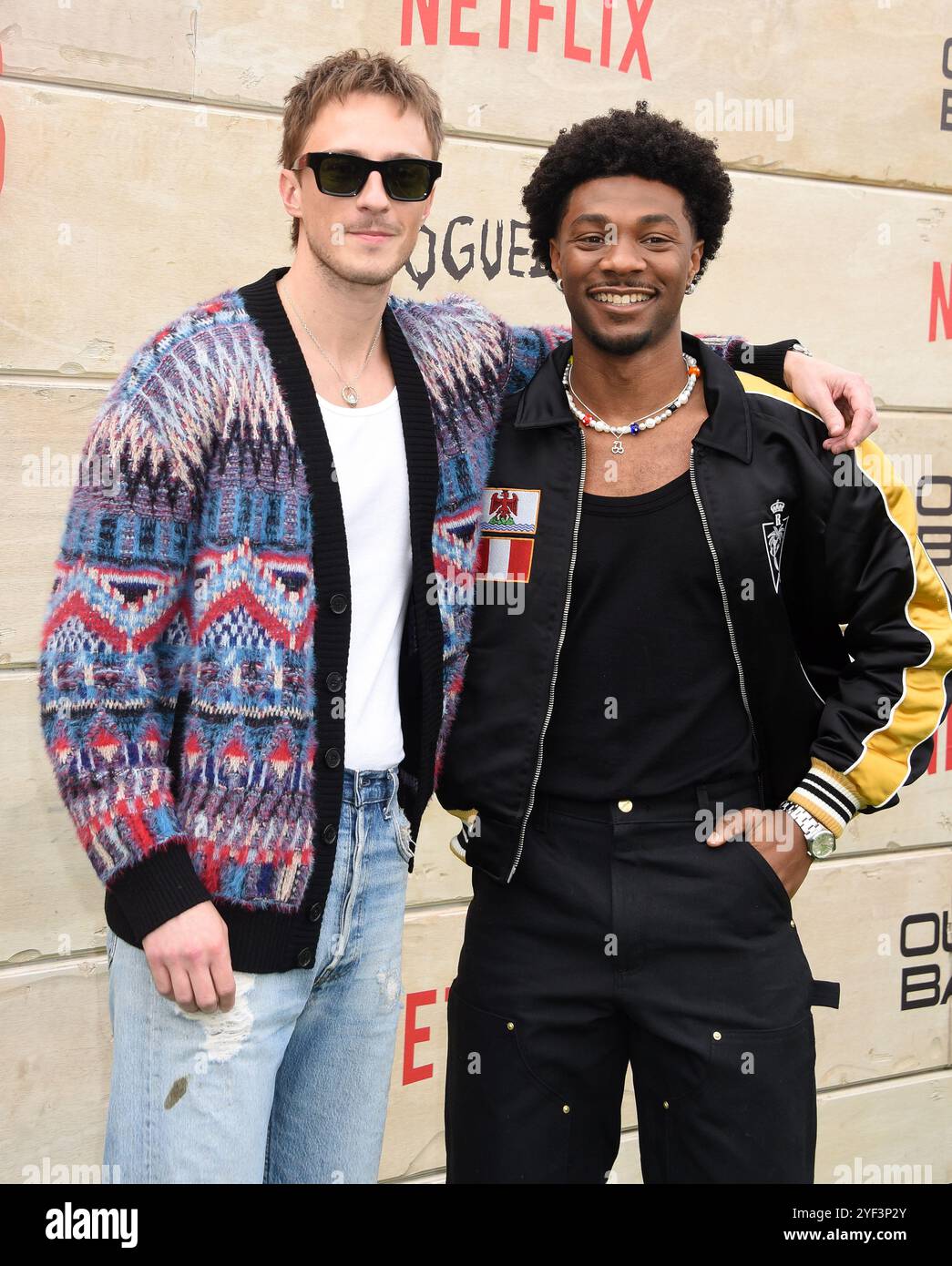 Santa Monica, USA. 02nd Nov, 2024. Drew Starkey and Jonathan Daviss ...