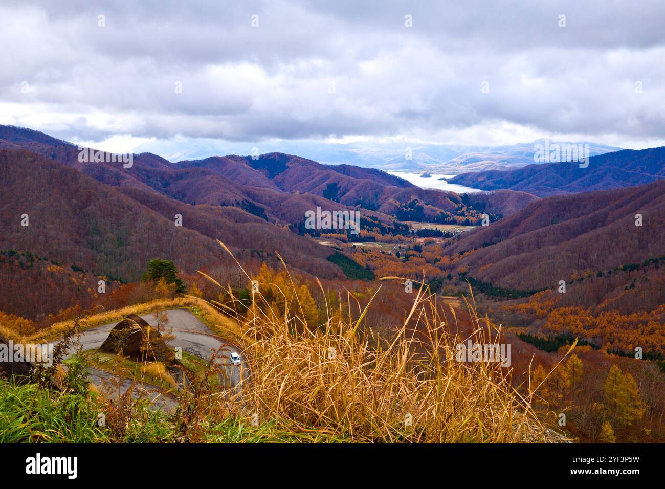 Autumn fall foliage Mountain at Bandai Azuma Skyline at Mt.Bandai in ...