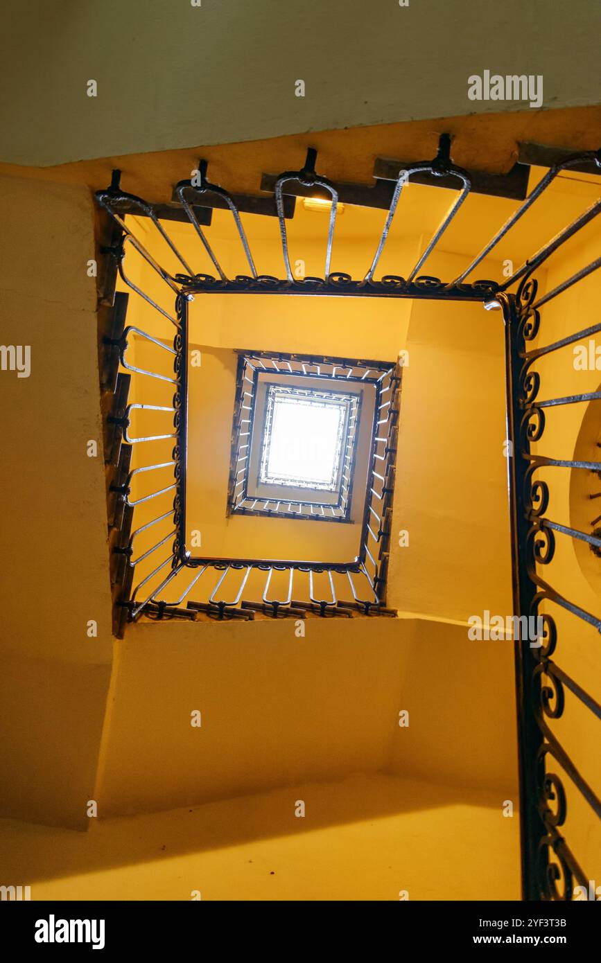 Interior house staircase top view hi-res stock photography and images ...