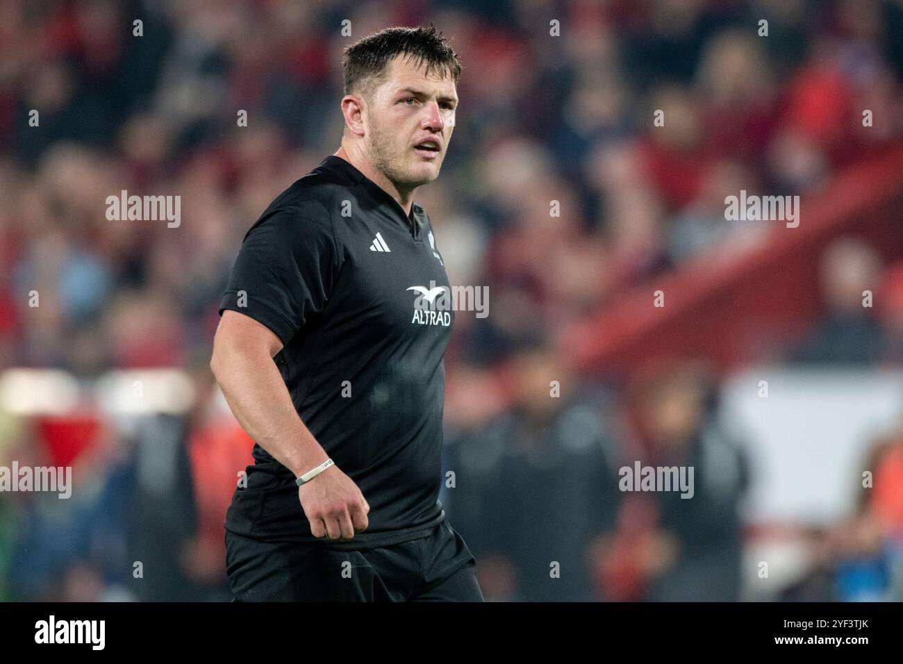 Limerick, Ireland. 03rd Nov, 2024. Brodie McAlister of All Blacks ...