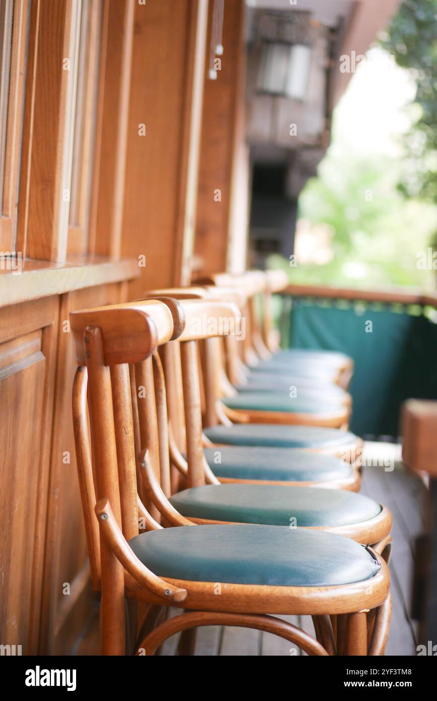 Serene balcony featuring wooden hi-res stock photography and images - Alamy