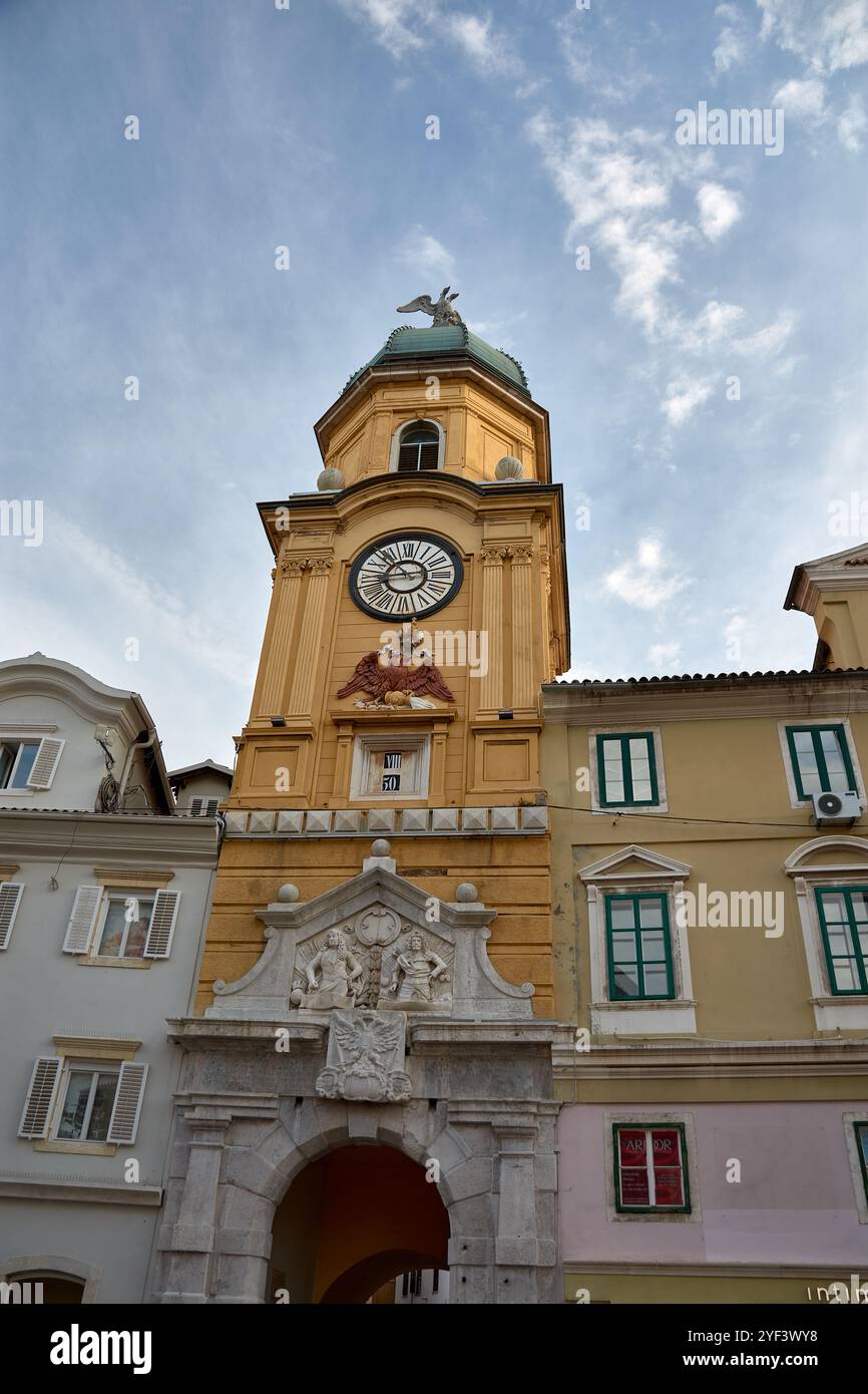 Clock Tower, a prominent monument located on Korzo Street in the center ...