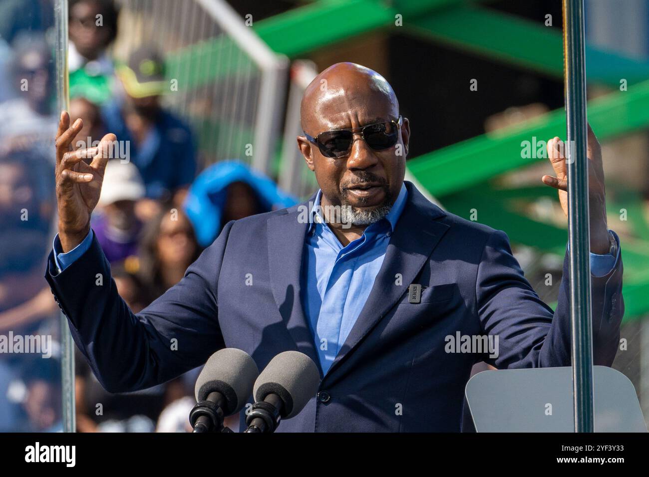 Raphael warnock rally hi-res stock photography and images - Alamy