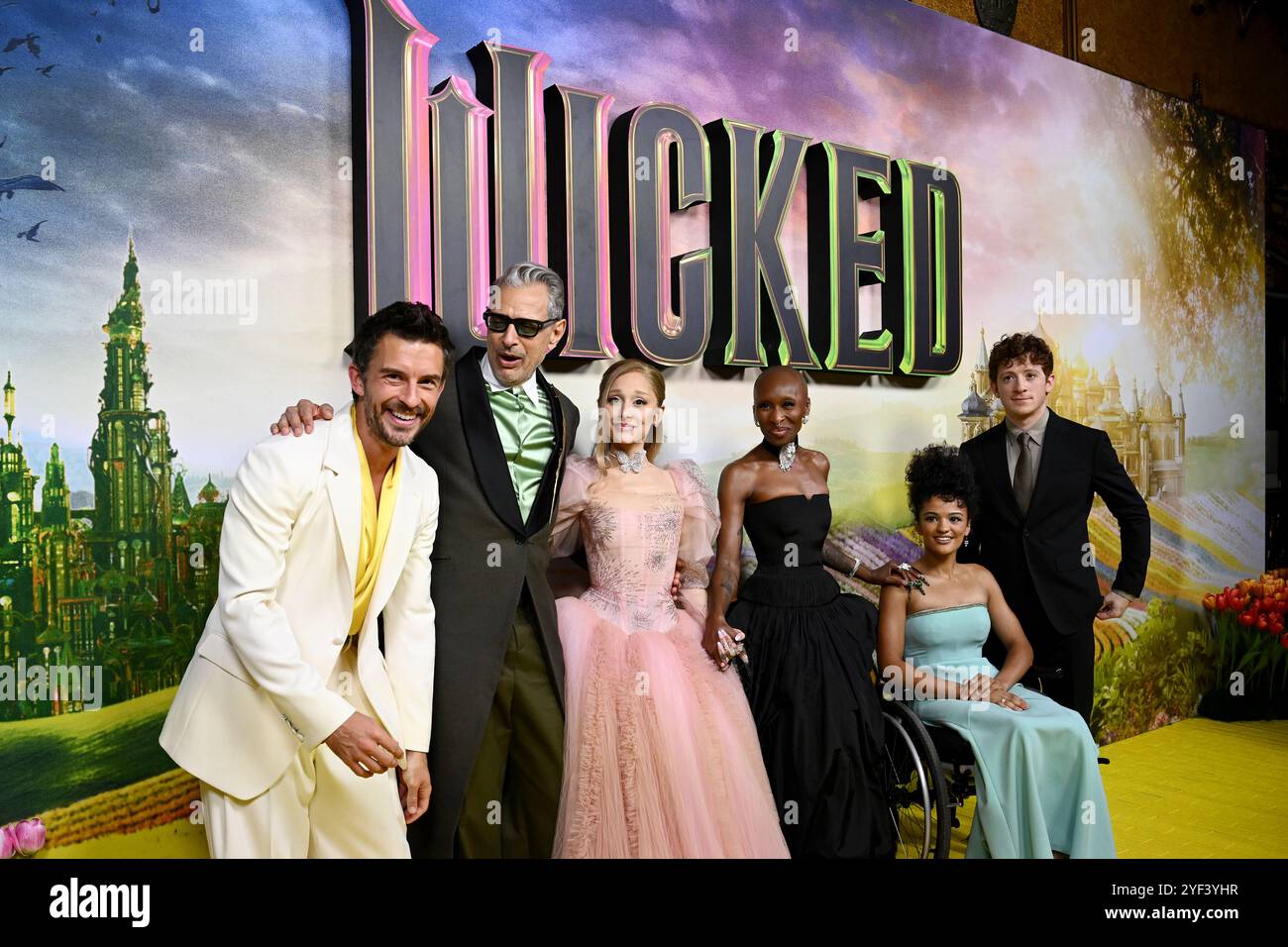 Sydney, Australia. 03rd Nov, 2024. (L-R) The cast of Wicked Jonathan ...