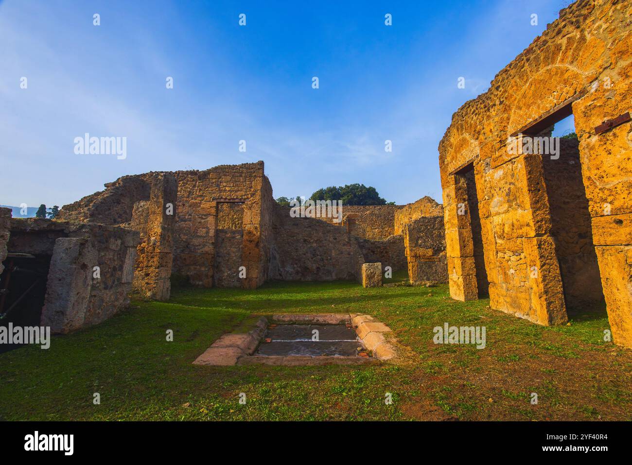 Ancient ruins of Pompei city, Naples, Italy. View of ancient city of ...