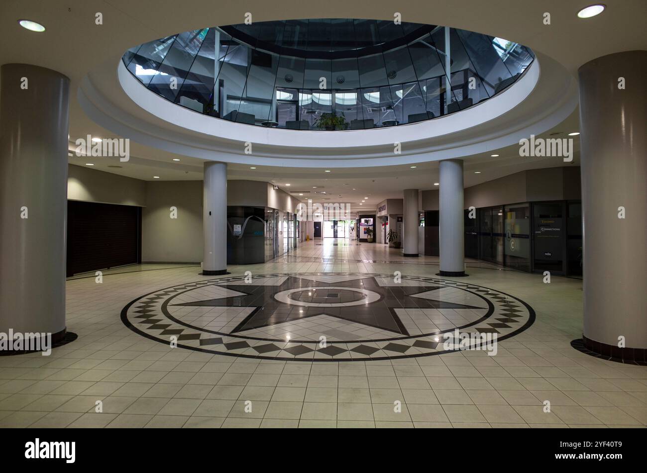 skylight in the domed roof of the shopping mall under the Mackay city ...