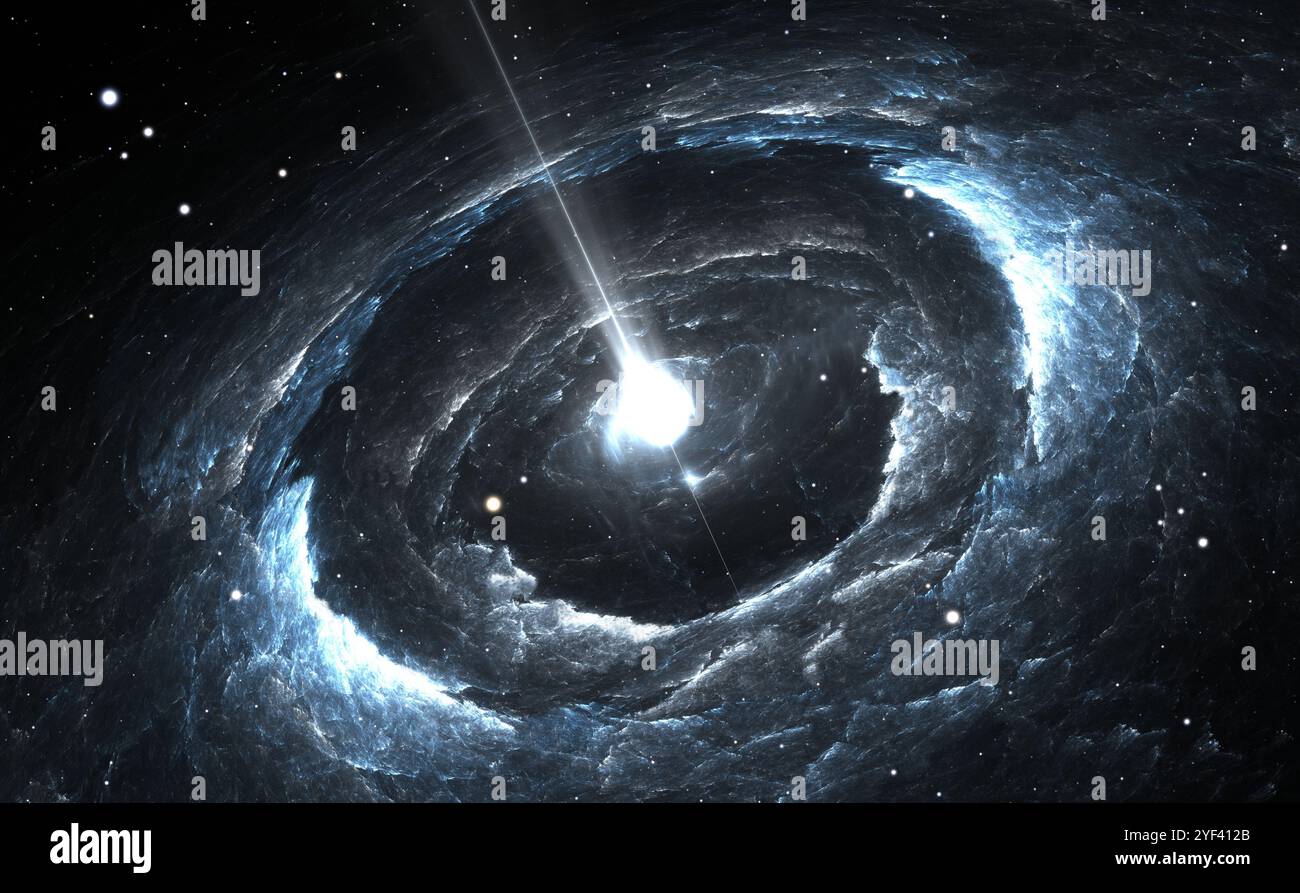 Highly magnetized rotating neutron star Stock Photo - Alamy