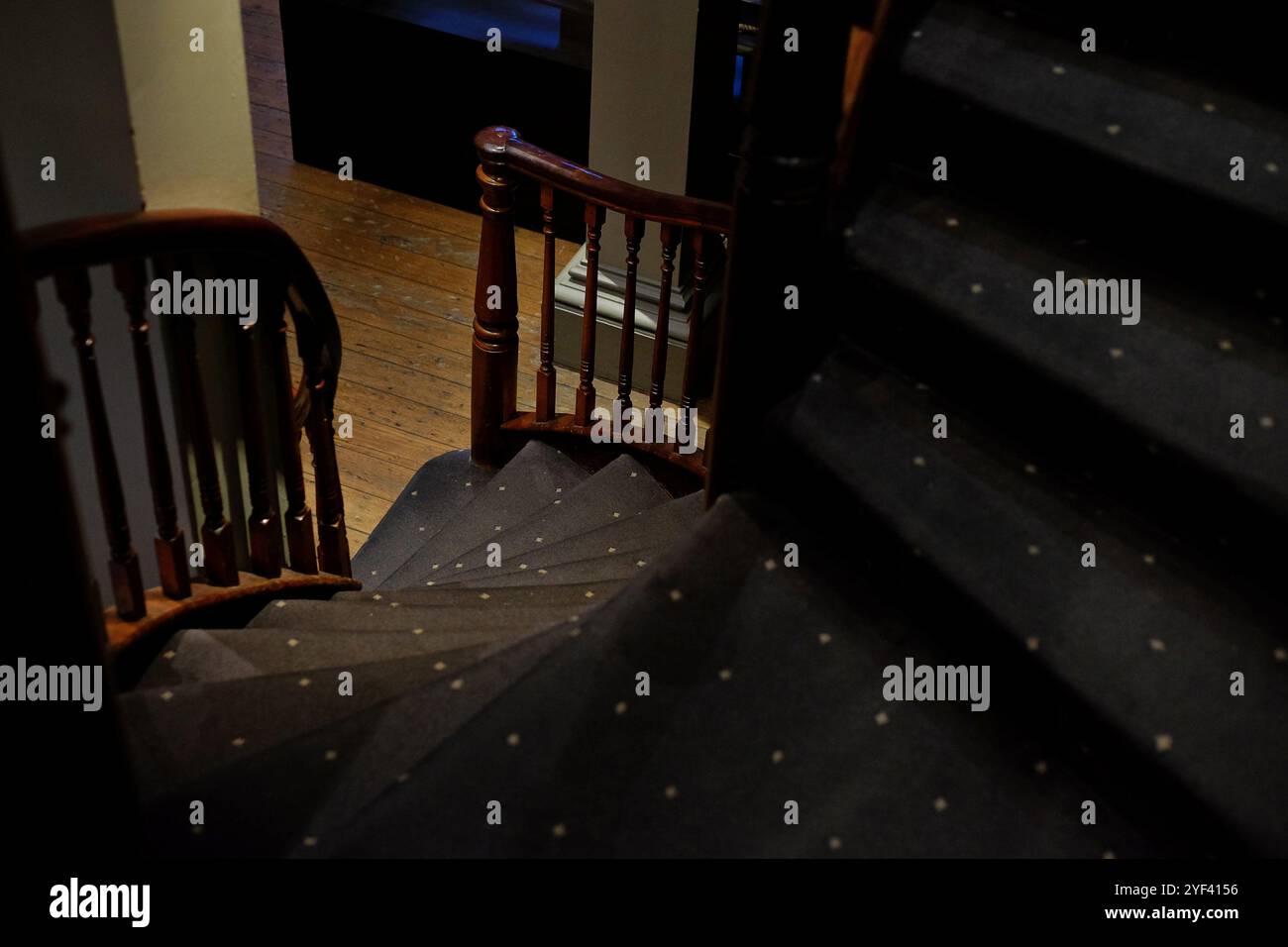 Australian Red Cedar staircase, balustrade and newel posts in the Long ...