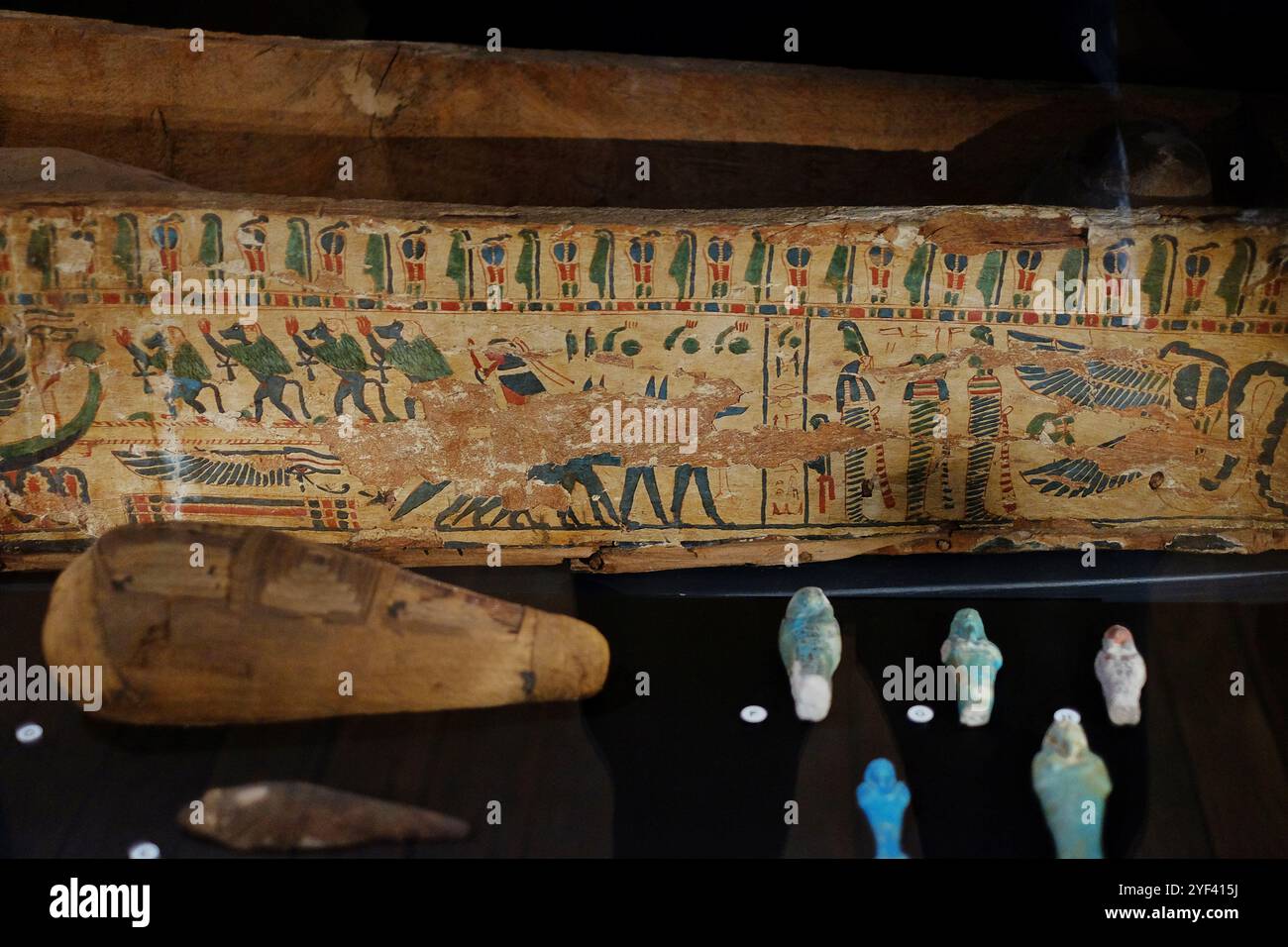 Painted details on the Yellow coffin from Akhmim at The Australian ...