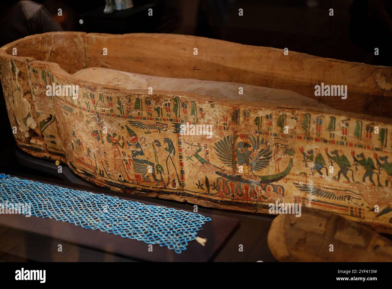 Yellow coffin from Akhmim at The Australian Museum, Egyptian Collection ...