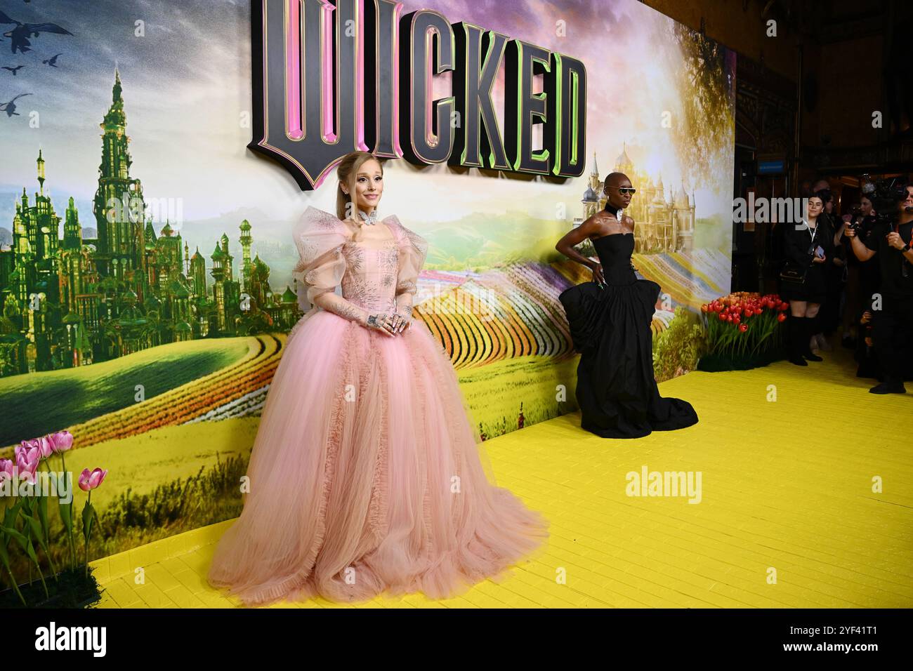 Sydney, Australia. 03rd Nov, 2024. Wicked cast members Ariana Grande ...