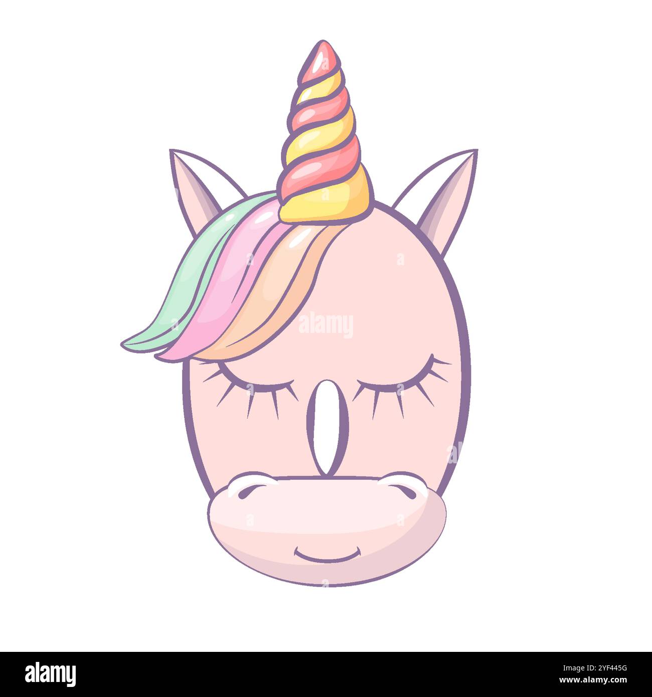 Cartoon number 0 like Unicorn, figure Zero. Cartoon of number with a ...