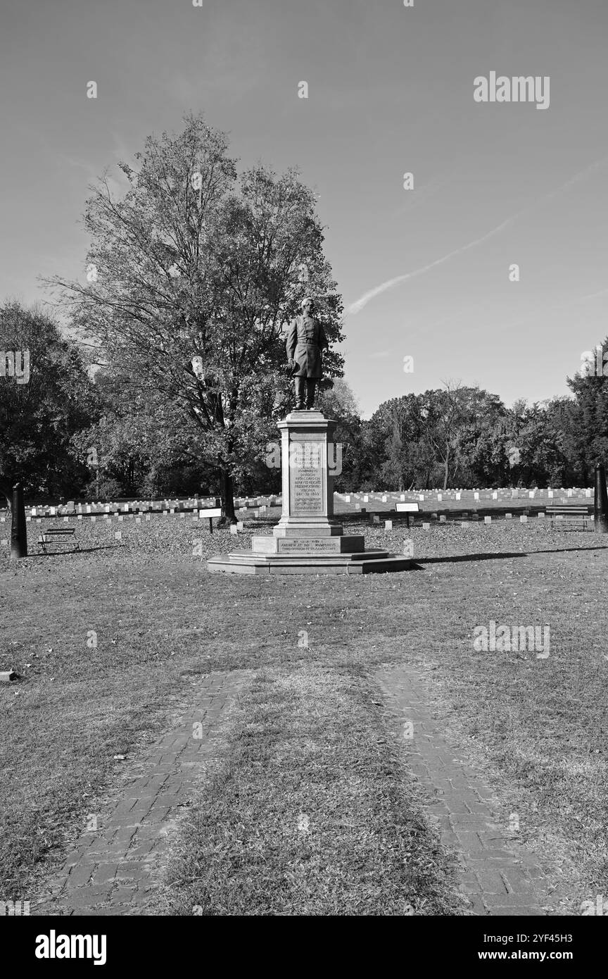 Statue of Brigadier General Humphreys at Fredericksburg national civil ...