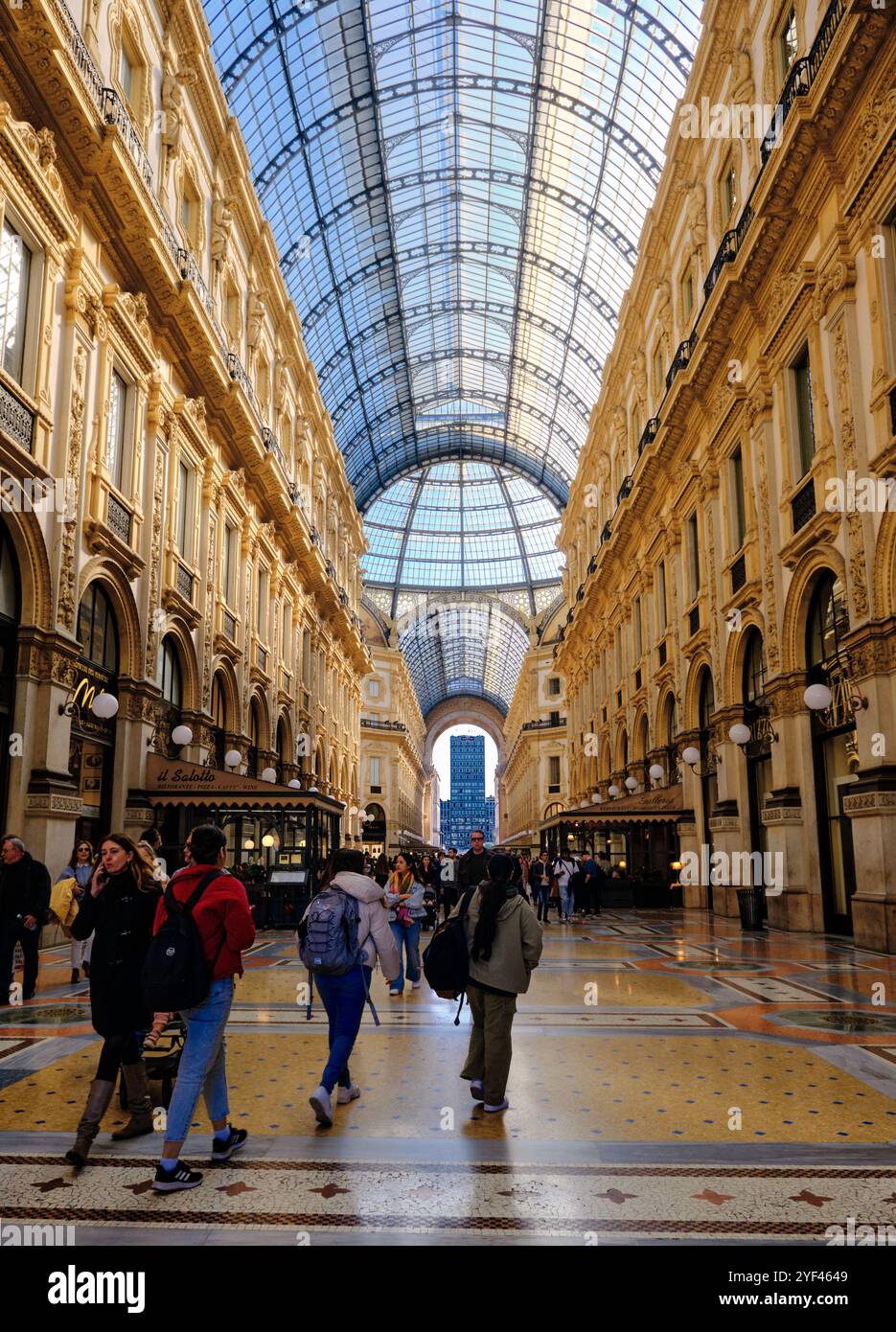 low angle and vertical photo of Galeri Vittorio Emanuele II in Milano ...