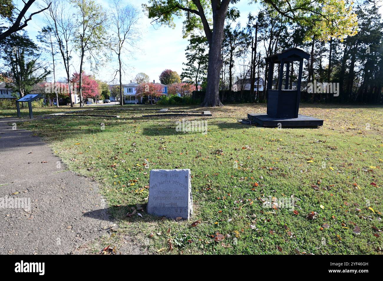 Memorial to Mrs Martha Stevens who was at the Battle of Fredericksburg ...