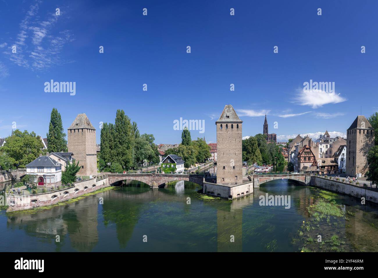 Strasbourg, France - The Ponts couverts, three bridges and four towers ...