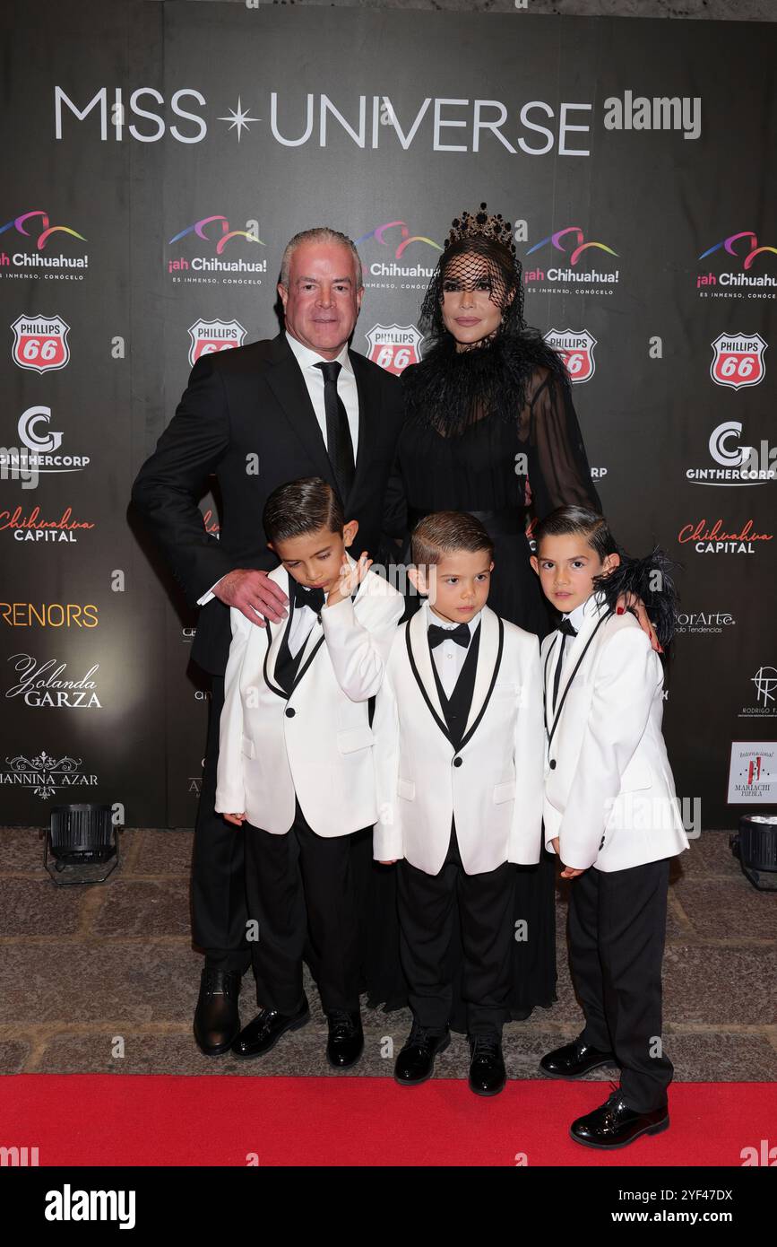 Raul Rocha and his family attend the red carpet for the Miss Universe ...
