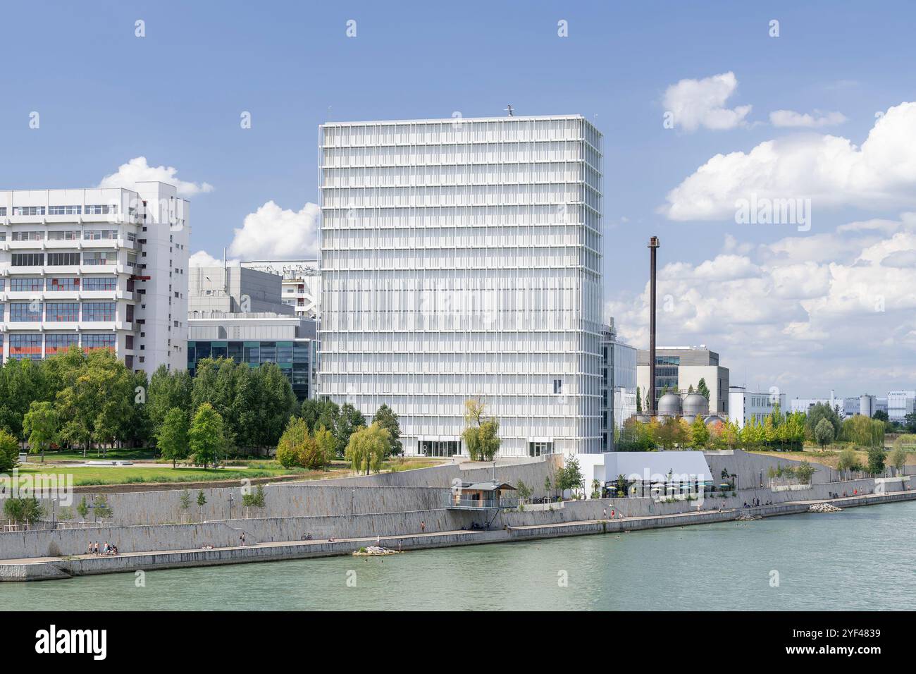 Basel, Switzerland - View of the Novartis Asklepios 8 building, a tower ...