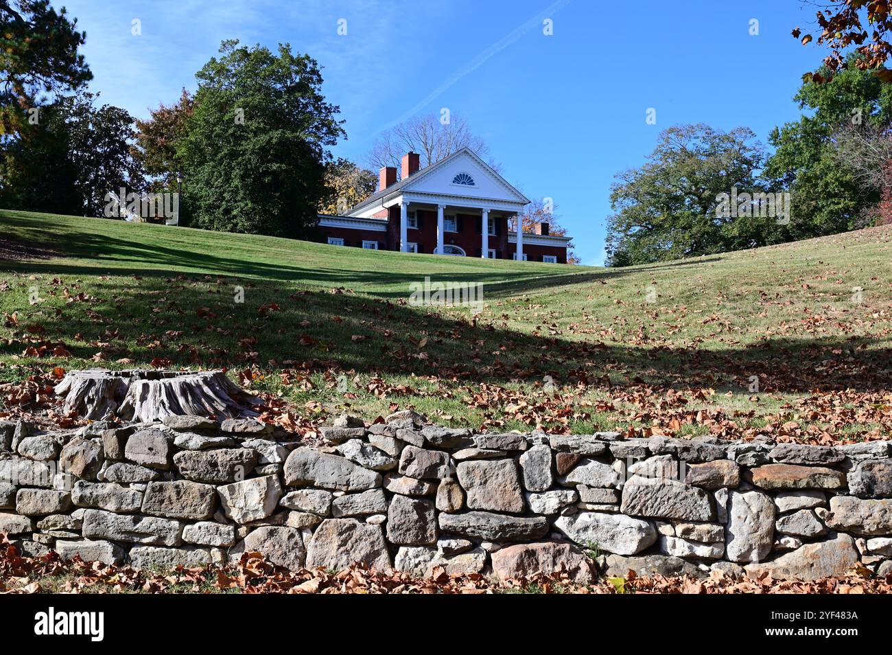 Sunken Road, the scene of a bloody battle at Fredericksburg during the ...