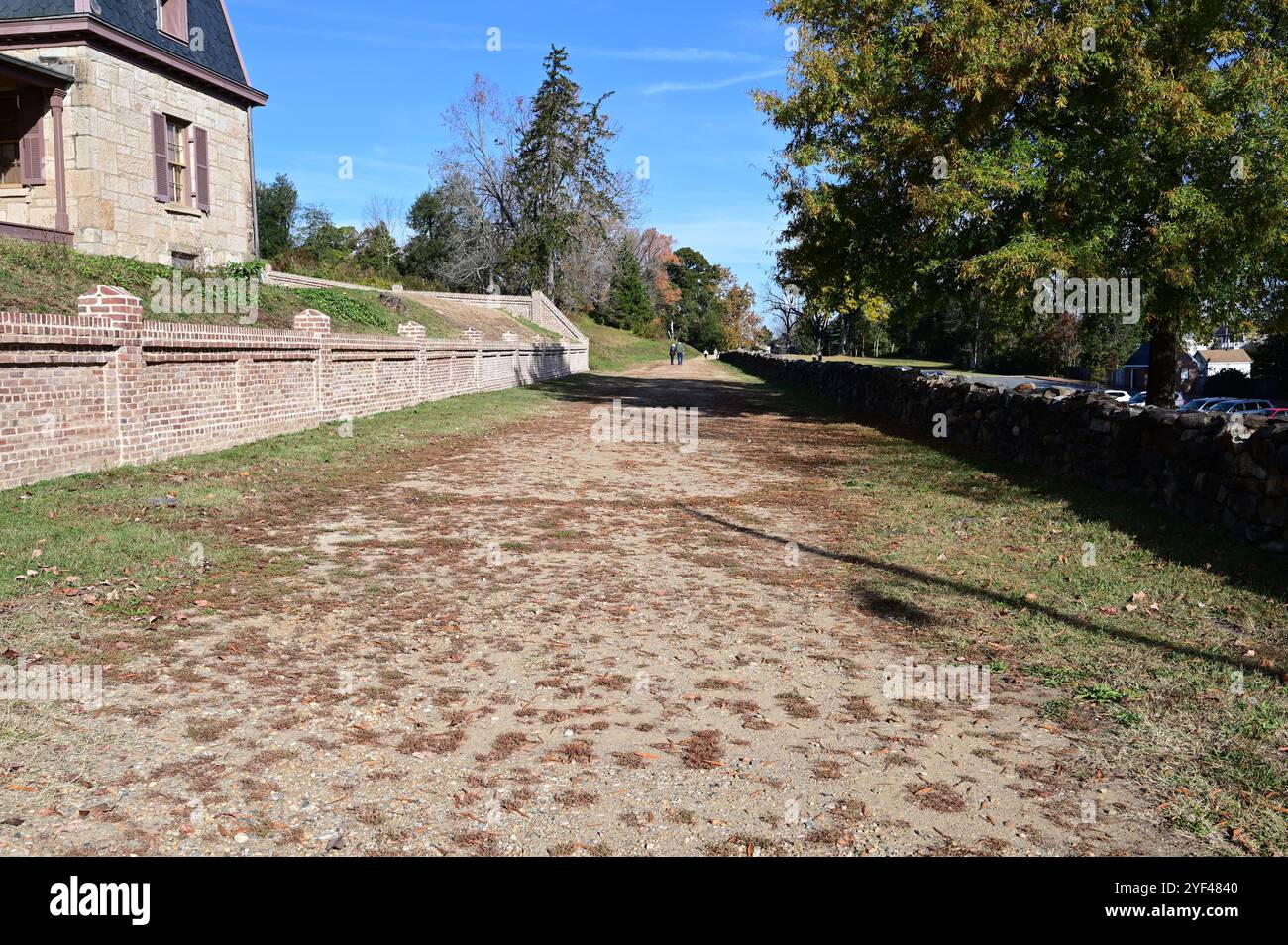 Sunken Road, the scene of a bloody battle at Fredericksburg during the ...