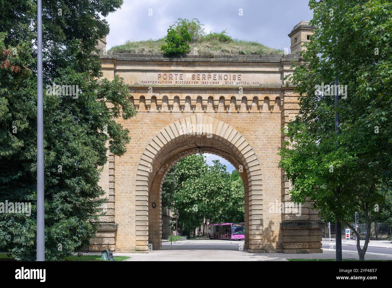 Metz, France - View of the Serpenoise Gate, a city gate built between ...