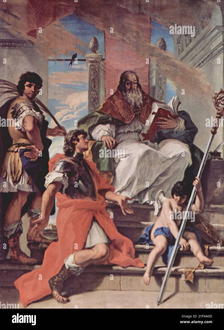 Ss. Prokulus, Firmus, Rusticus of Verona and an Angel painting by ...