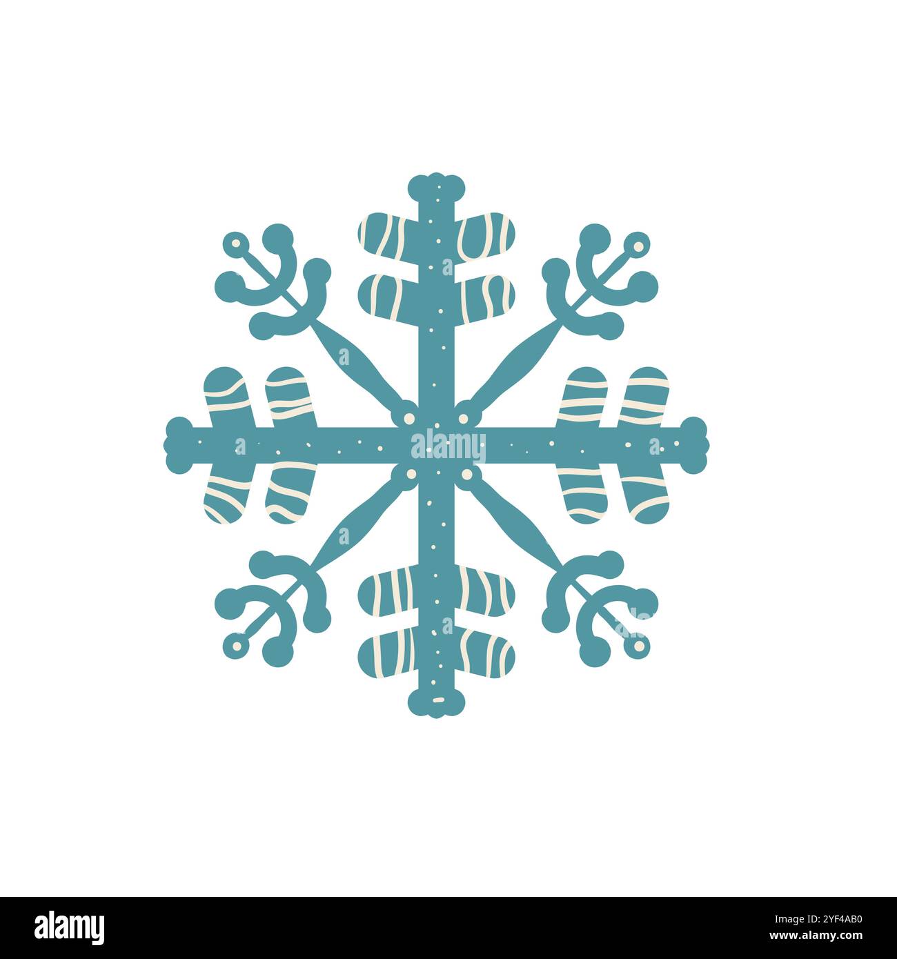 Simple stylized snowflakes isolated on white background. Vector hand ...