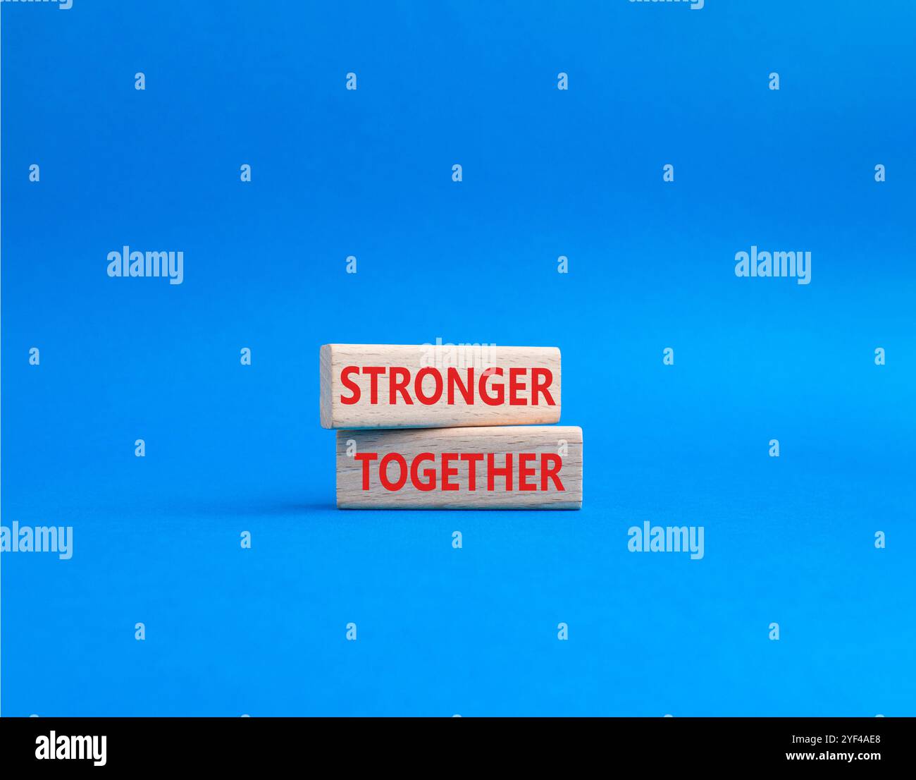 Stronger together symbol. Wooden blocks with words Stronger together ...