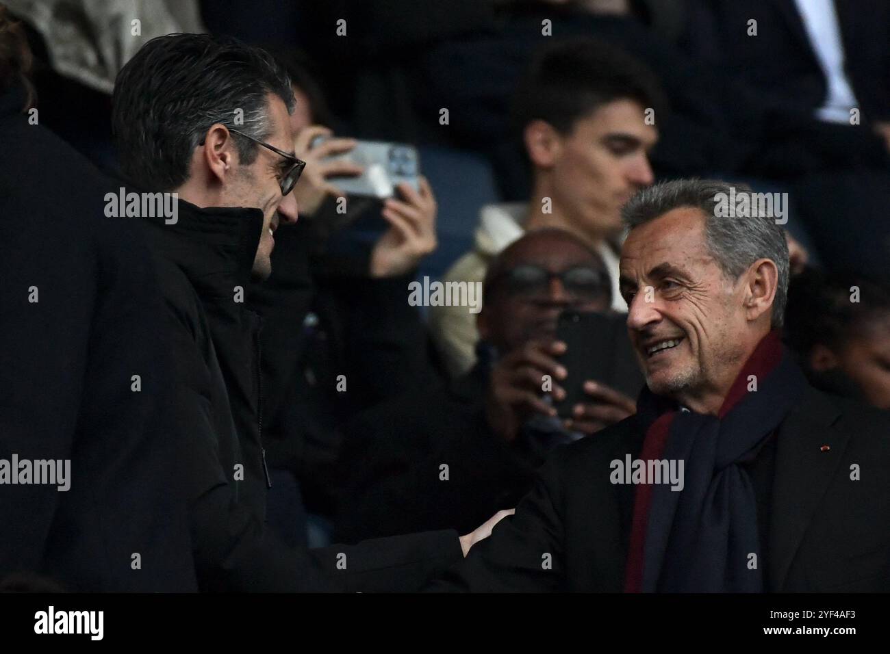 Paris, France. 02nd Nov, 2024. Jeremy Redler and Nicolas Sarkozy ...