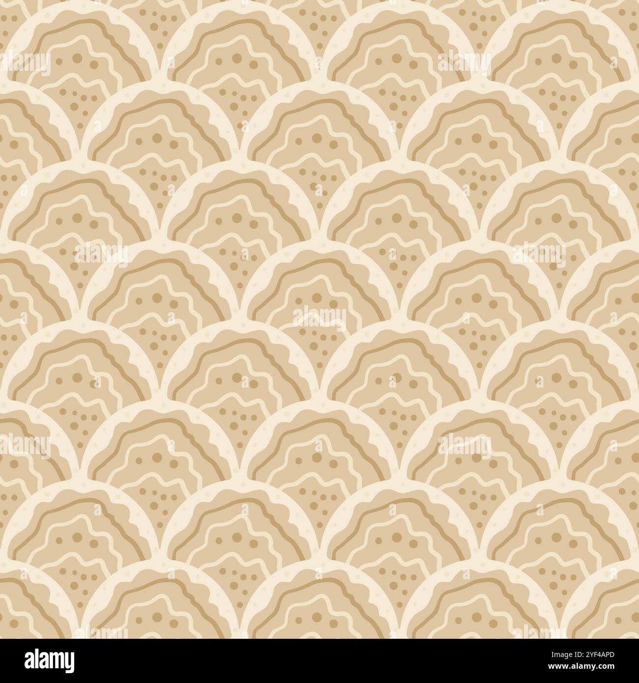 Seashell scallop seamless pattern. Baby theme gender neutral beach ...