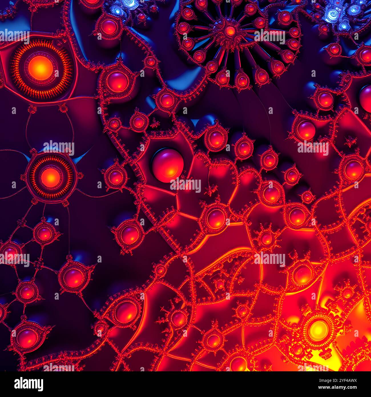 Psychedelic Fractal Mandala Abstract with Cosmic Symmetry and ...