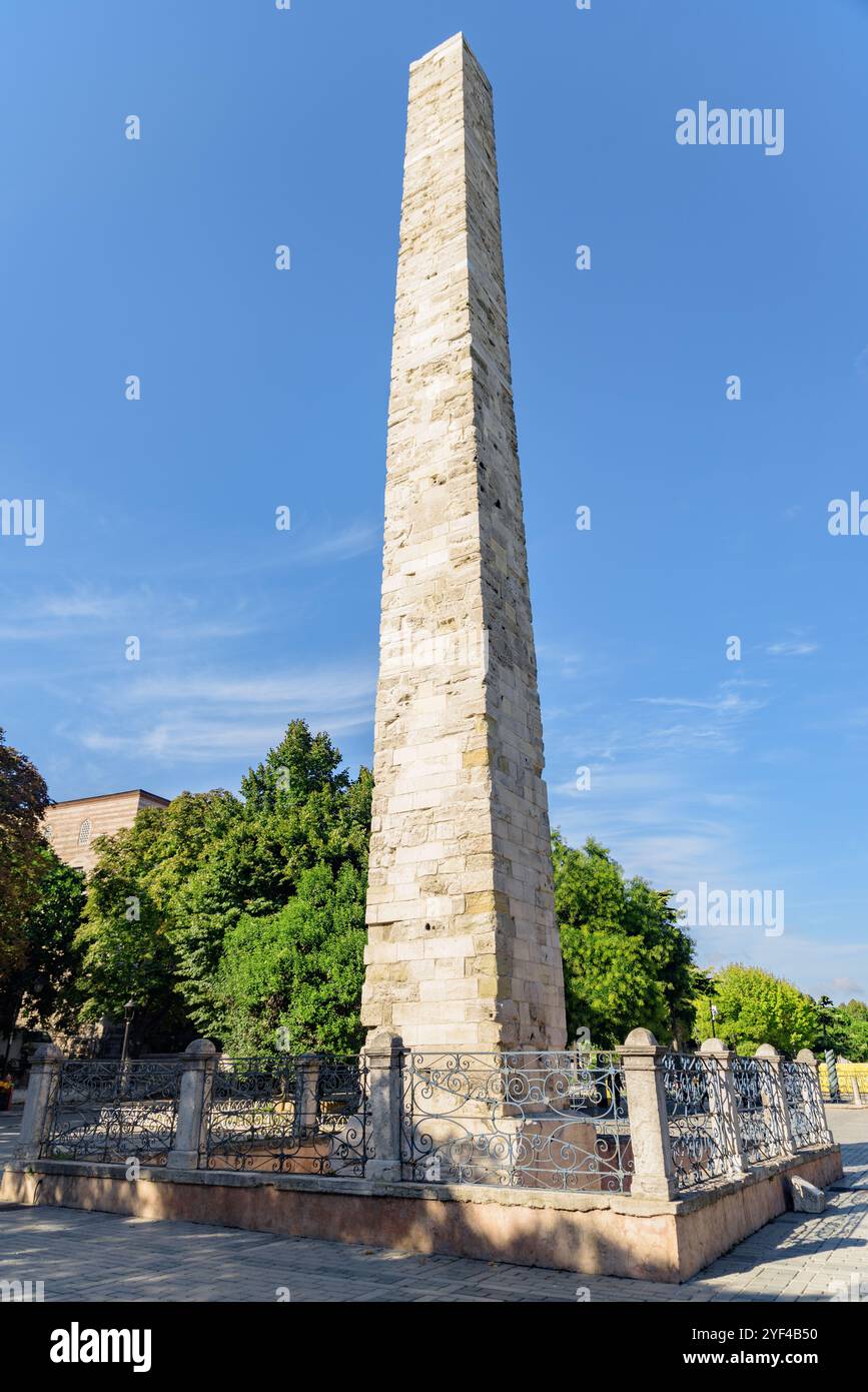 The Walled Obelisk (Constantine's Obelisk) in Istanbul, Turkey Stock ...