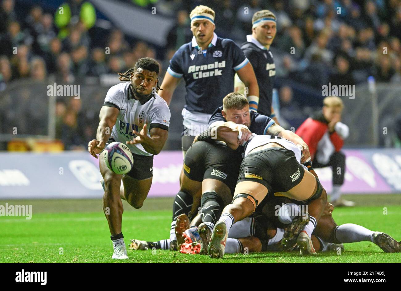 Edinburgh, Scotland, 2nd November 2024. Frank Lomani of Fiji during the Autumn Nation Series ...